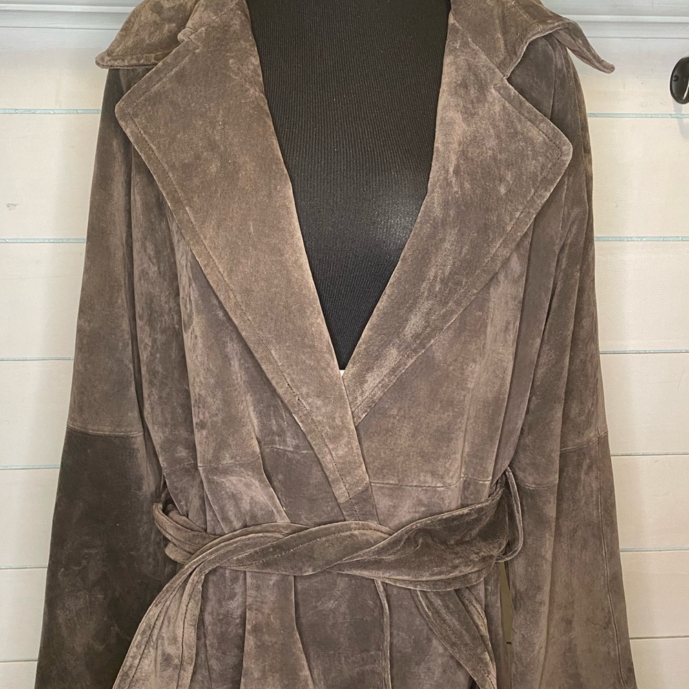 Margaret Godfrey Brown Leather Suede Jacket - Gem